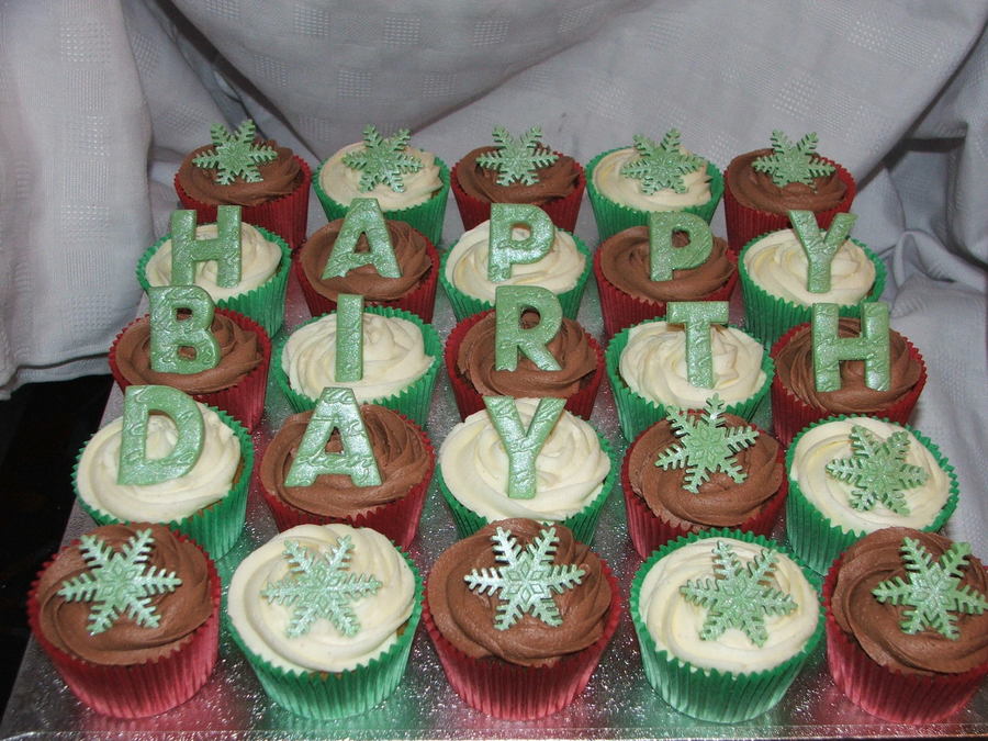 Snowflake Birthday Cupcakes - CakeCentral.com