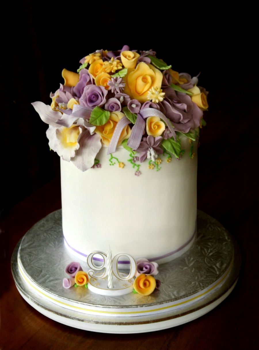 Double Tier Floral Cake - CakeCentral.com
