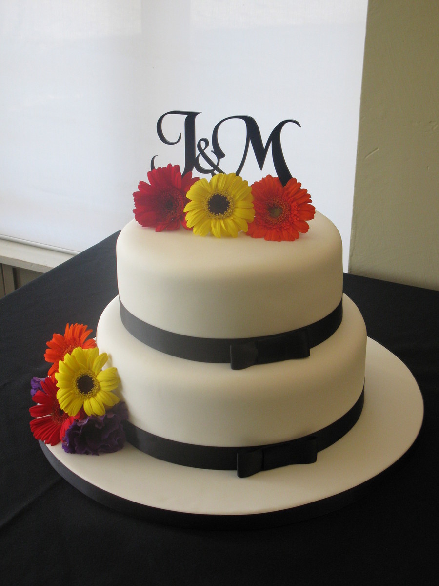 Monogram Wedding Cake - CakeCentral.com