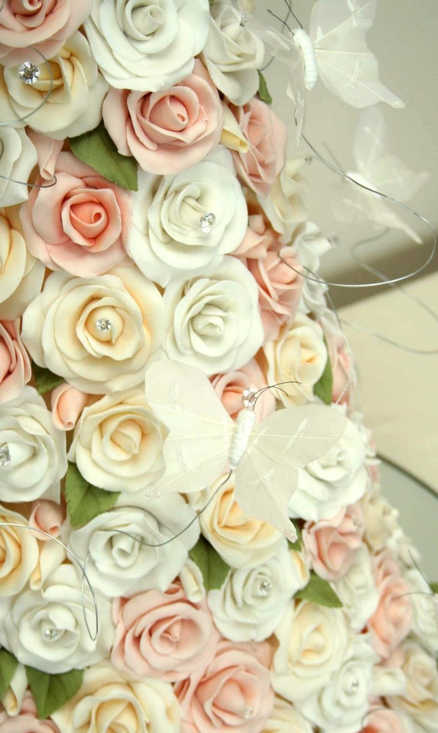 Romantic Rose Tower Cake - CakeCentral.com