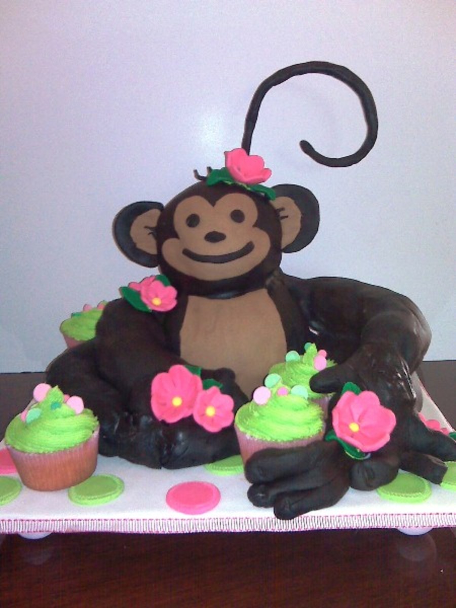Pink Mod Monkey - CakeCentral.com