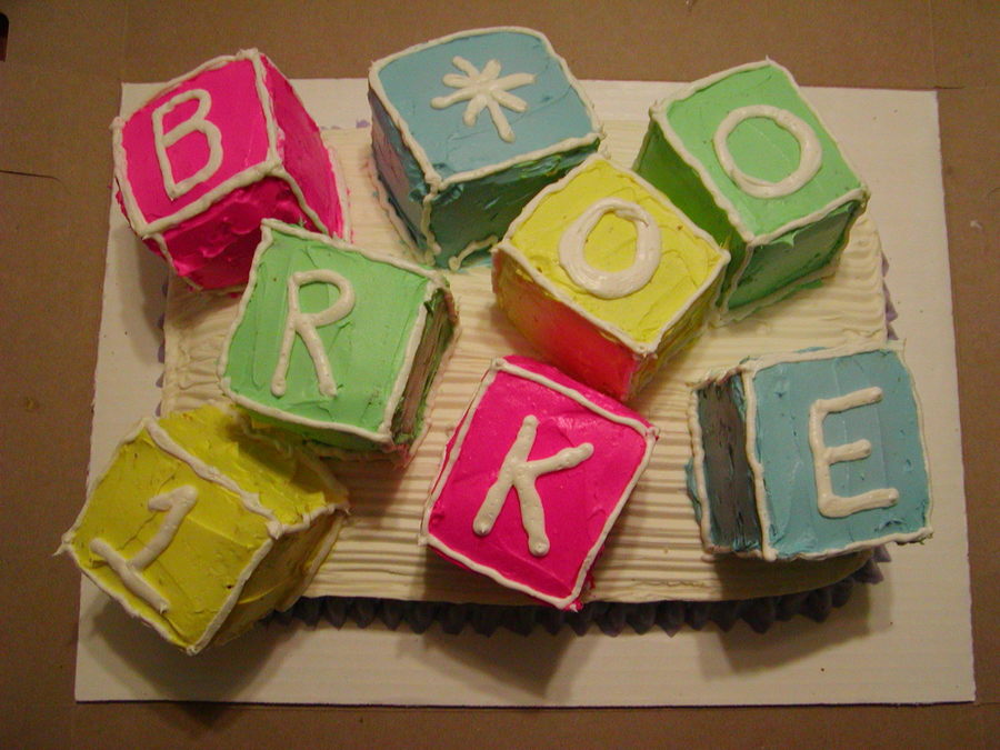 Baby Blocks Birthday Cake - CakeCentral.com