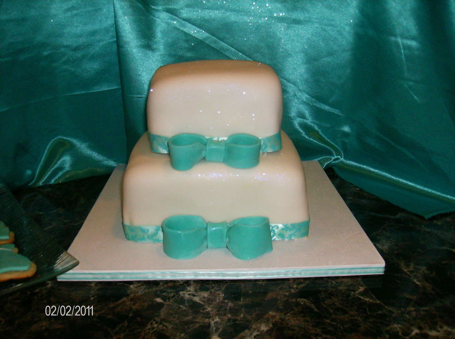 Teal Wedding Cake - CakeCentral.com