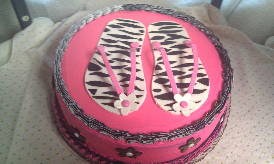 Flip Flop Birthday Cake - CakeCentral.com