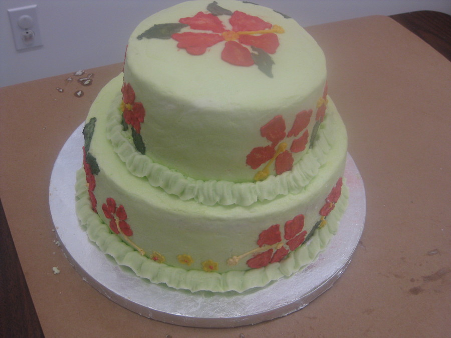 Hawaiian Hibiscus Cake - CakeCentral.com