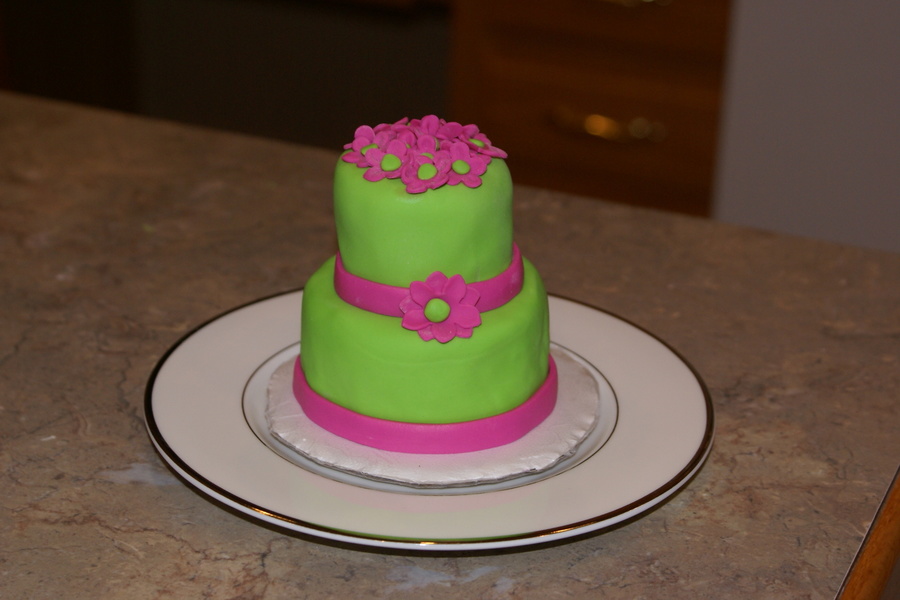 Pink And Green Mini - CakeCentral.com