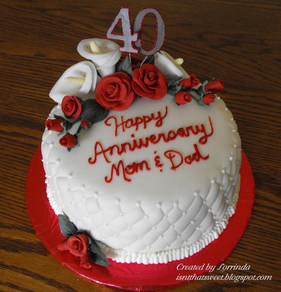 Ruby Anniversary - CakeCentral.com