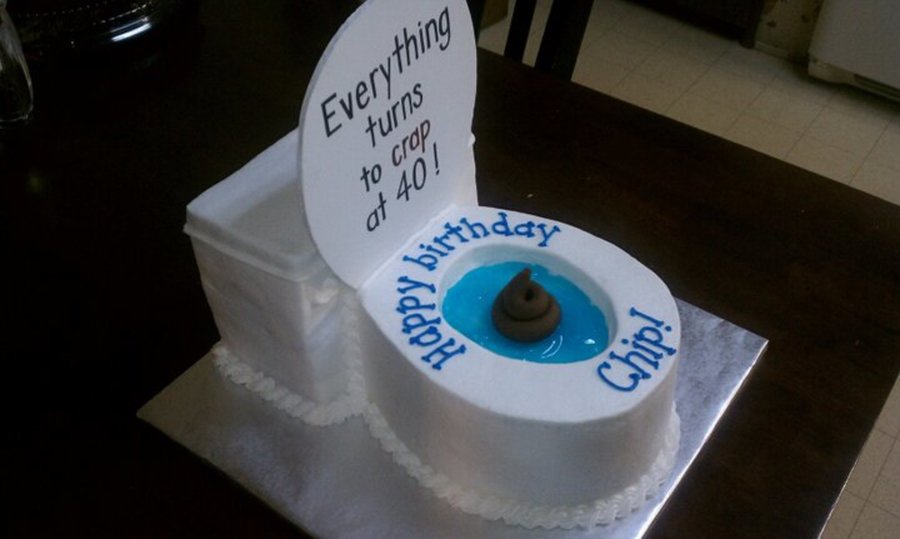 40Th Birthday Toilet Cake - CakeCentral.com