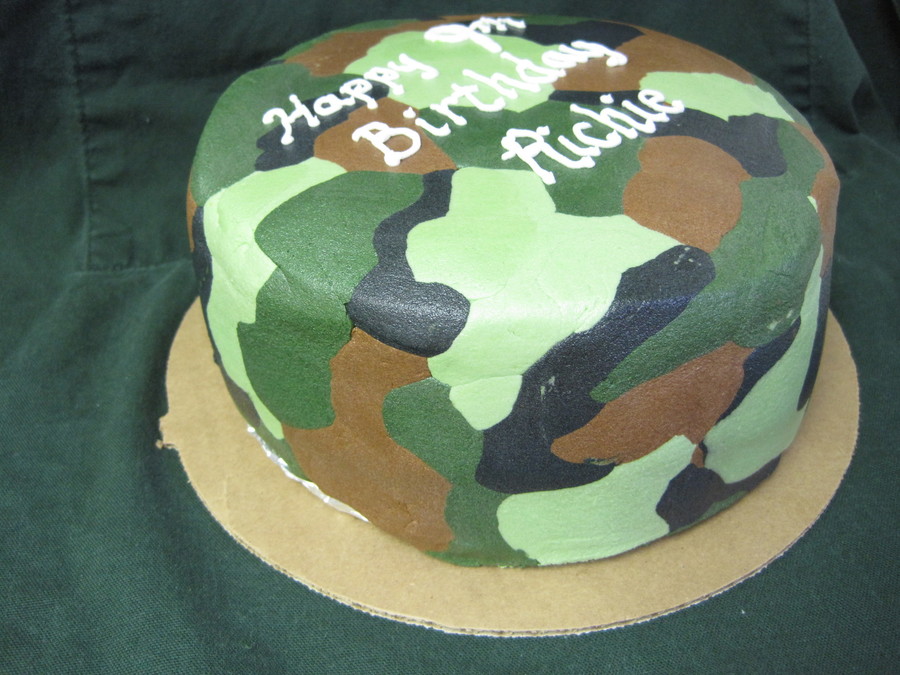 Camouflage Cake - CakeCentral.com