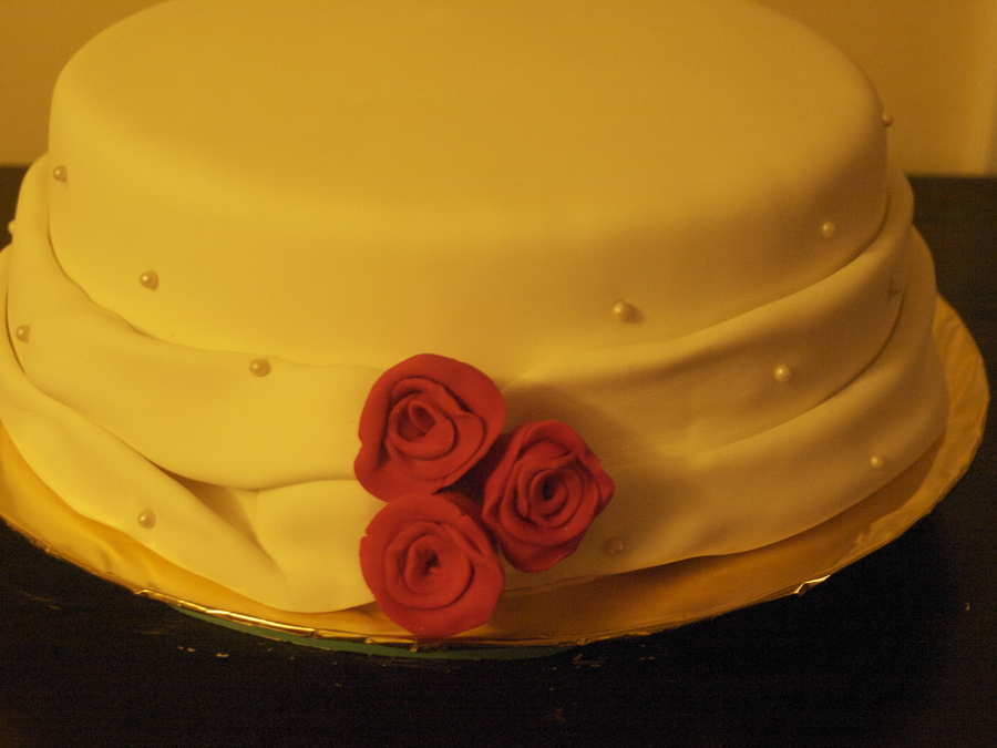 Simple Anniversary Cake - CakeCentral.com