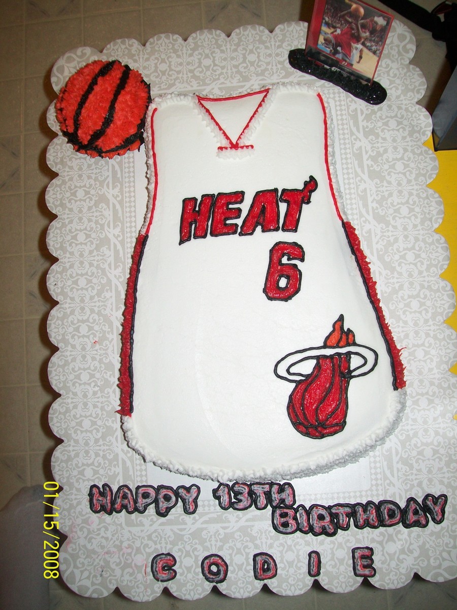 Miami Heat Jersey Cake - CakeCentral.com