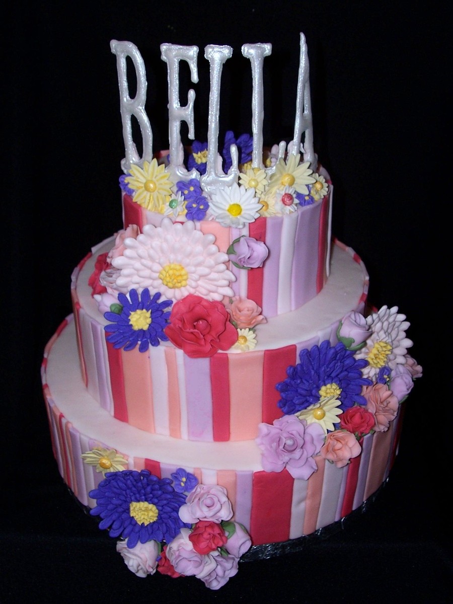 Bella's Pink 18Th Birthday Cake - CakeCentral.com