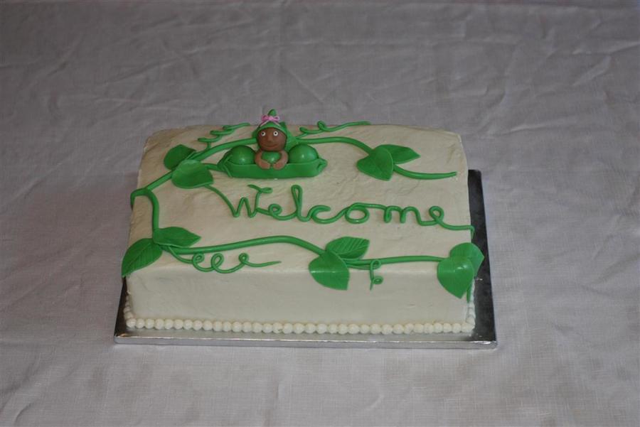 Pea Pod Baby Shower Cake - CakeCentral.com