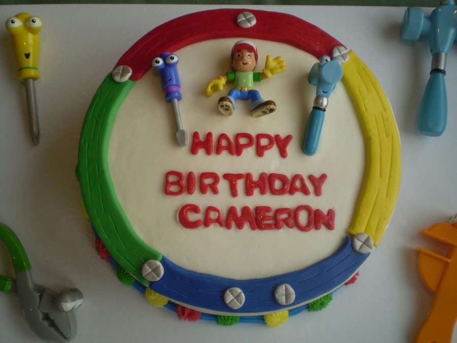 Cameron's 3Rd Birthday Handy Manny - CakeCentral.com