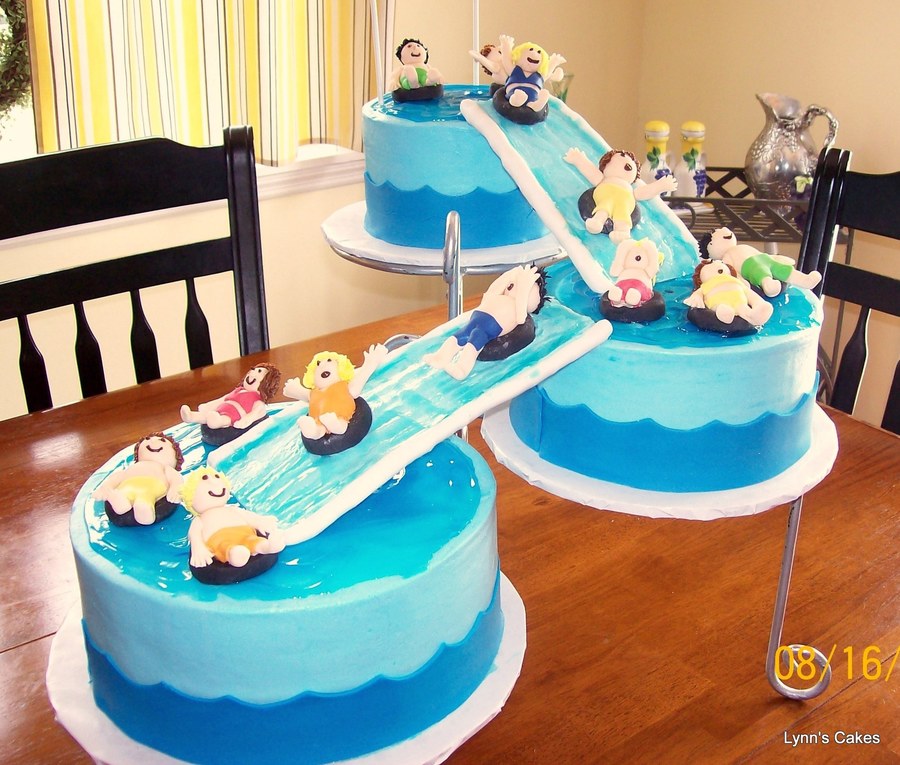 Water Slide Birthday Cake - CakeCentral.com