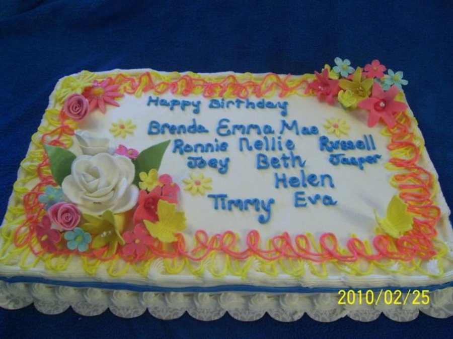 Family Birthday Cake - CakeCentral.com