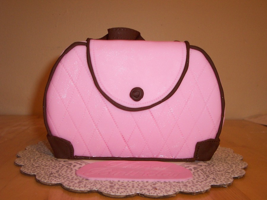 Pink Purse Cake - CakeCentral.com