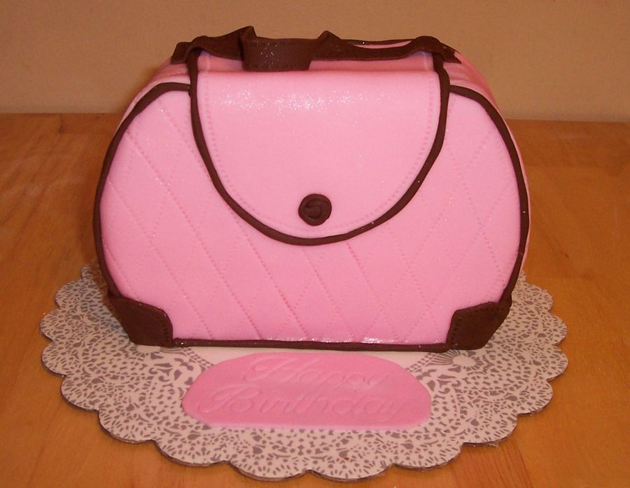 Pink Purse Cake - CakeCentral.com