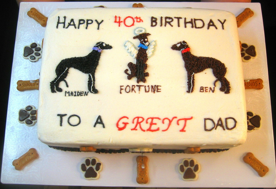 Greyhound Birthday Cake - CakeCentral.com