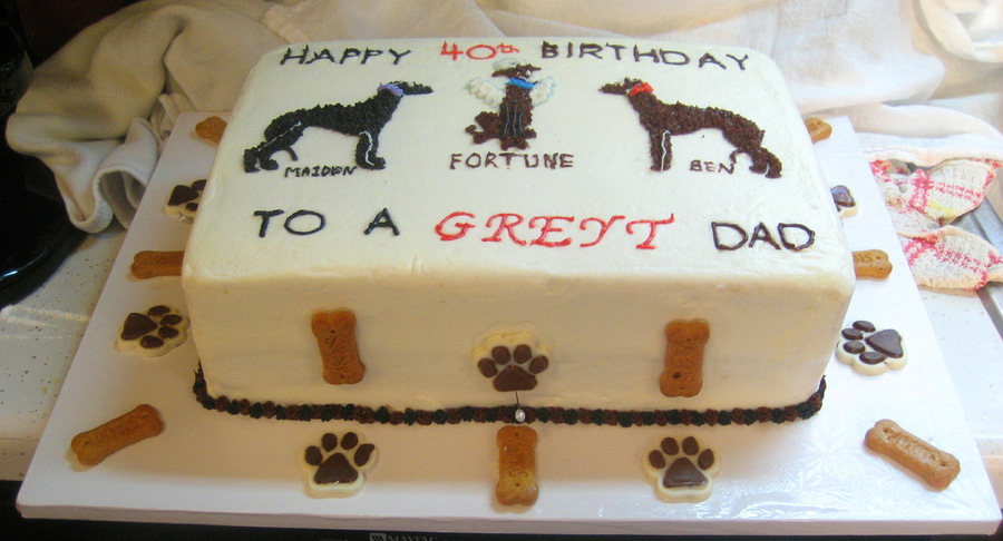 Greyhound Birthday Cake - CakeCentral.com