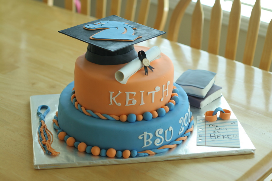 Bsu Graduation Cake - CakeCentral.com