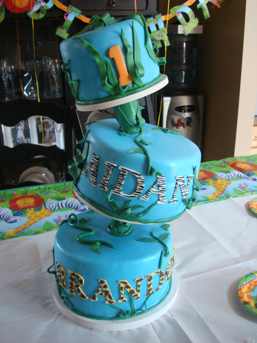 Aidan And Brandon's First Birthday Cake - CakeCentral.com