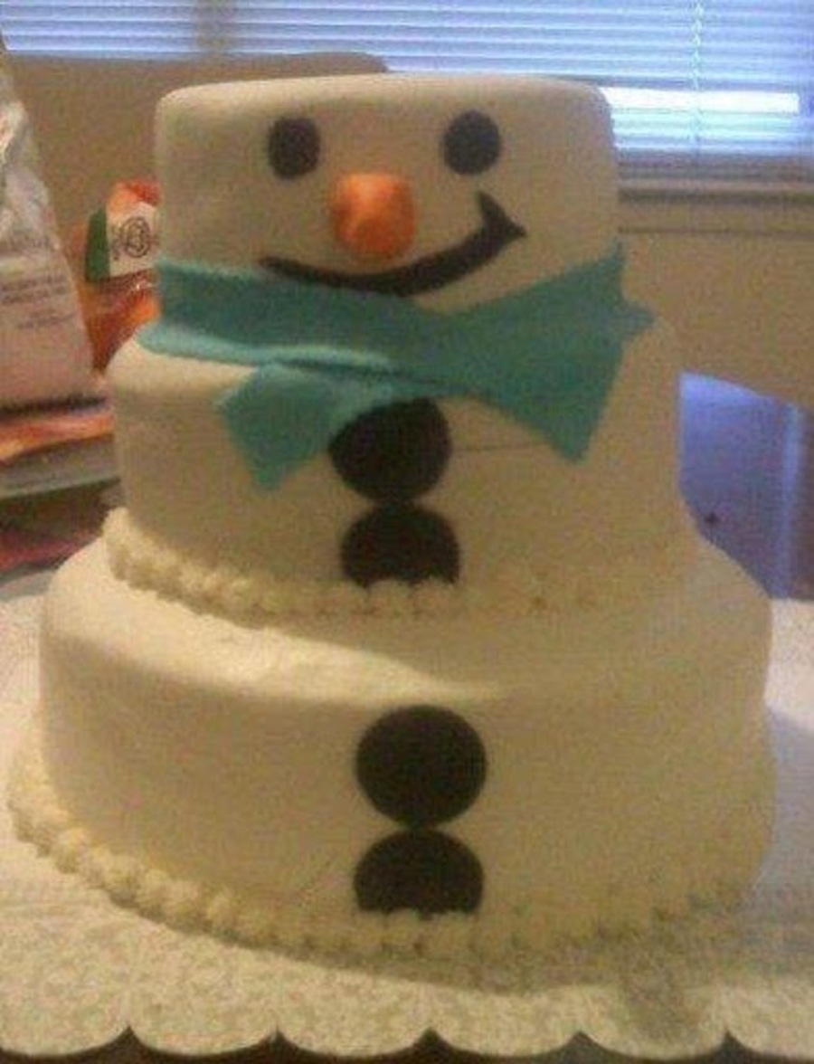 Snowman Cake - CakeCentral.com