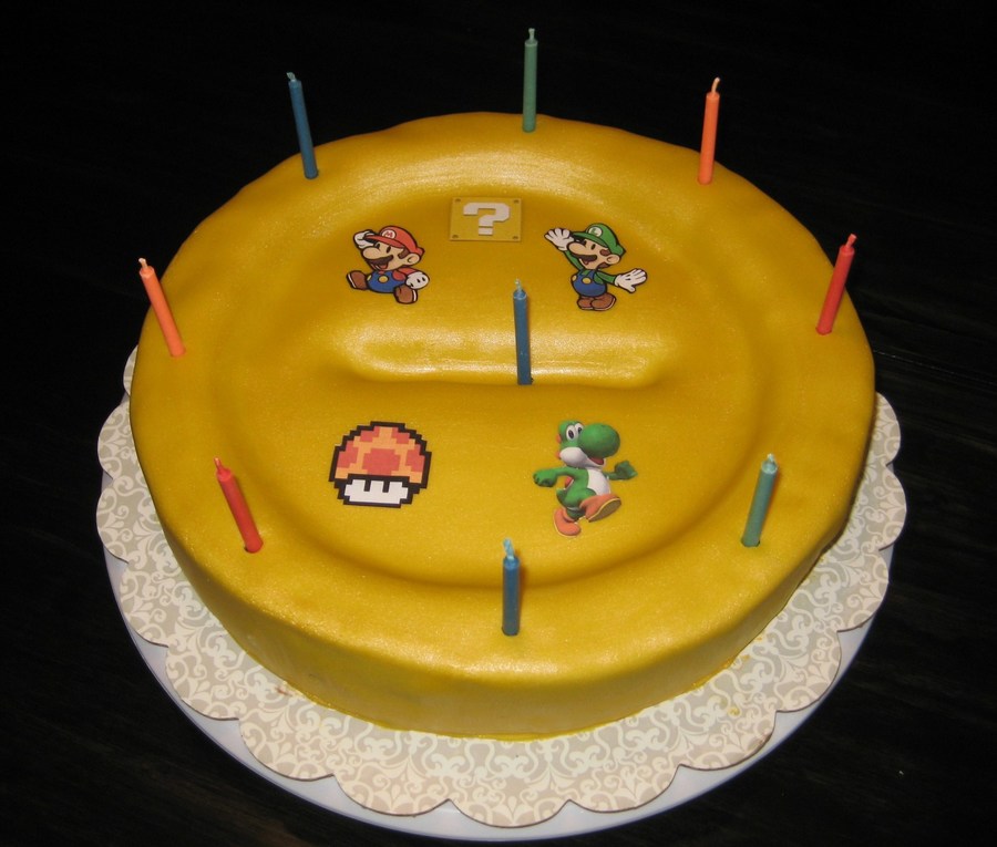 Mario Coin Birthday Cake - CakeCentral.com