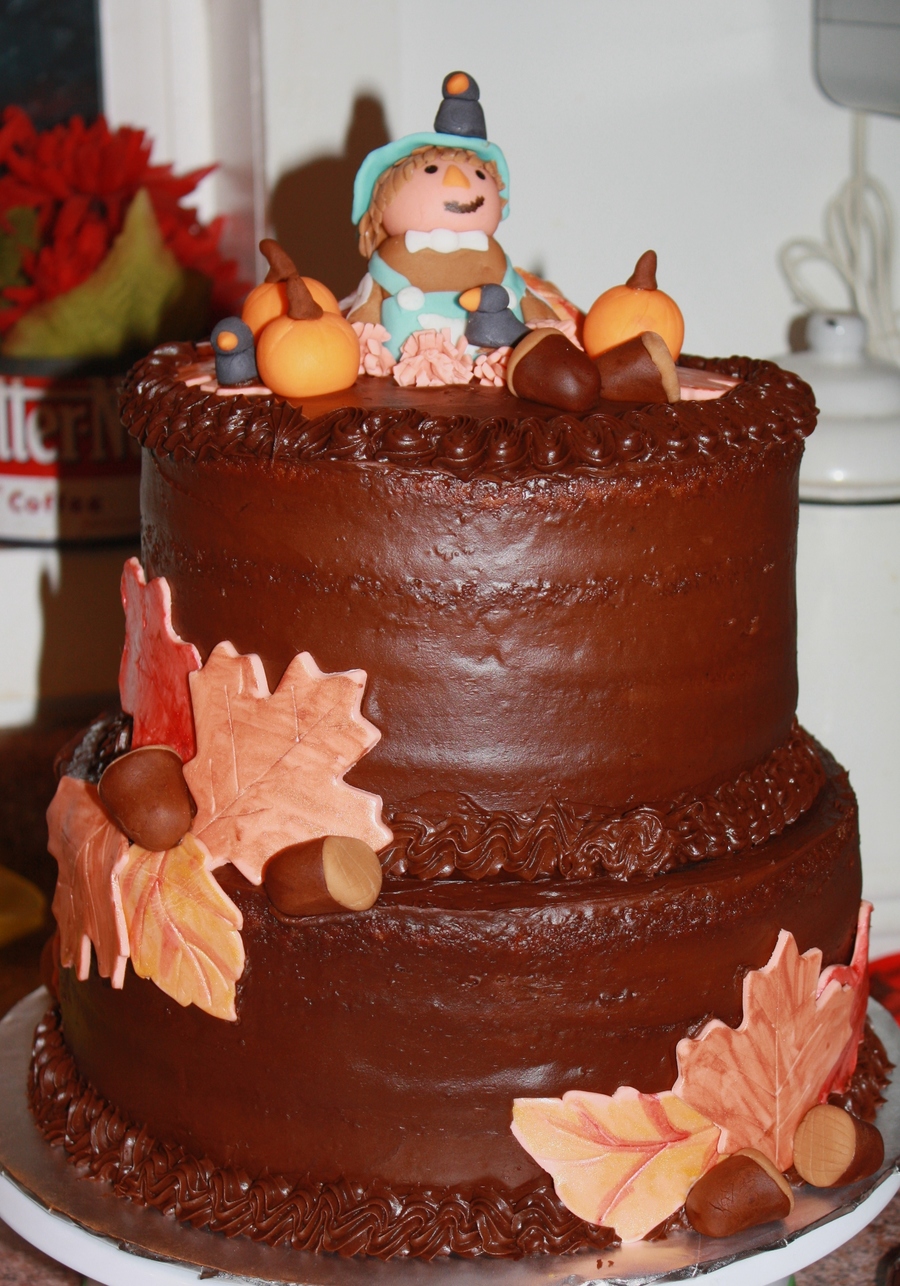 Scarecrow Thanksgiving Cake - CakeCentral.com