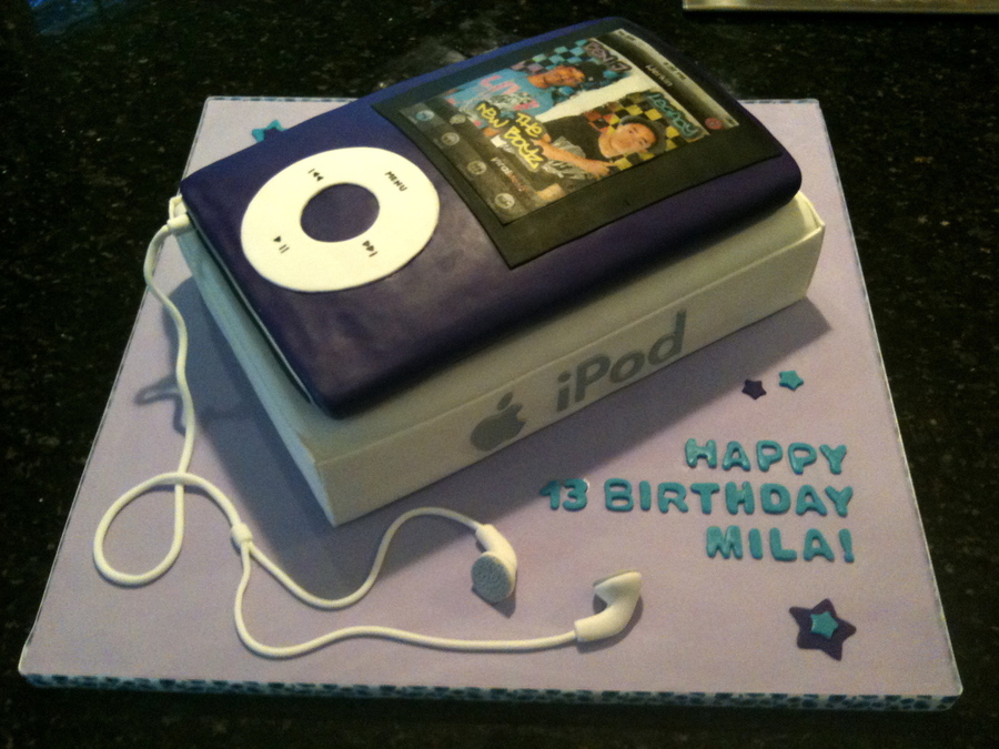 Purple Ipod Birthday Cake - CakeCentral.com