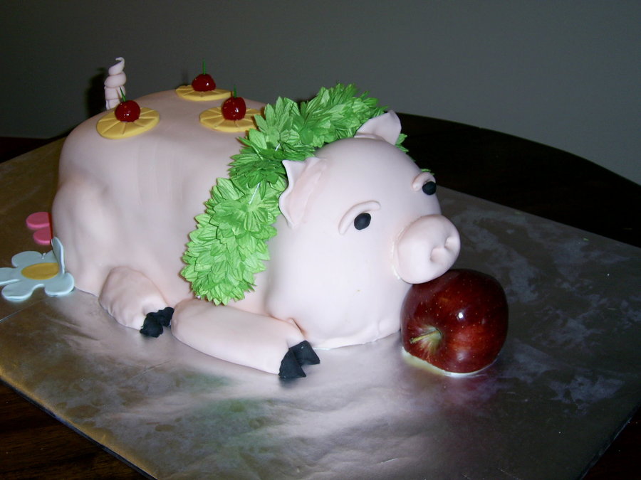 Luau Pig Cake - CakeCentral.com