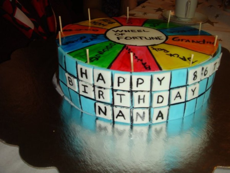 Wheel Of Fortune Birthday Cake - CakeCentral.com