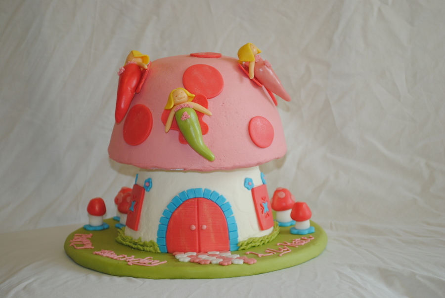 Toadstool Fairy Cake - CakeCentral.com