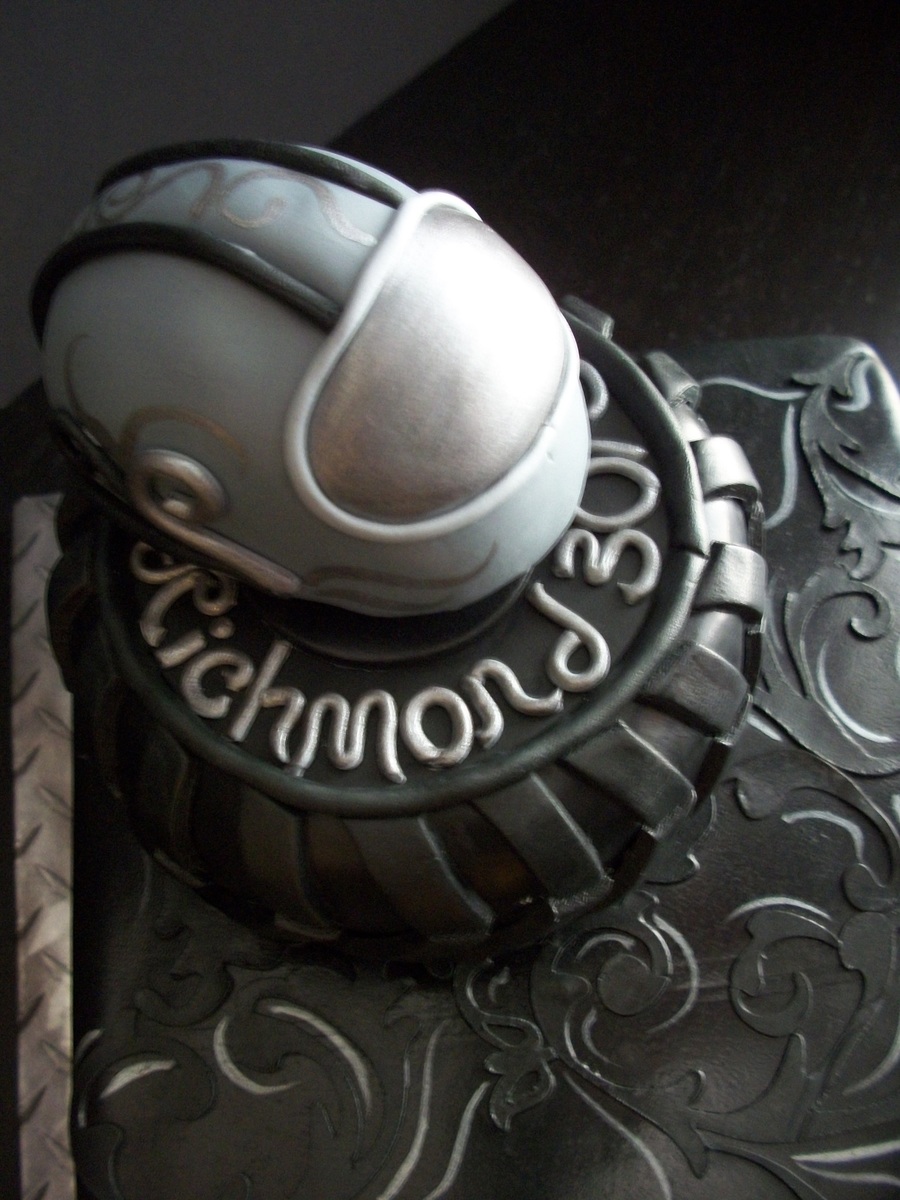 Motorcycle Helmet And Tire Cake - CakeCentral.com