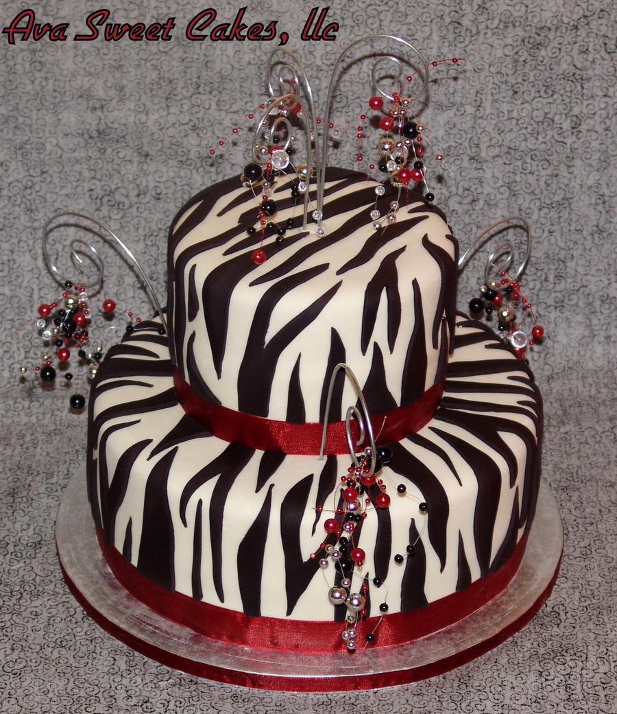 Zebra Party Cake - CakeCentral.com