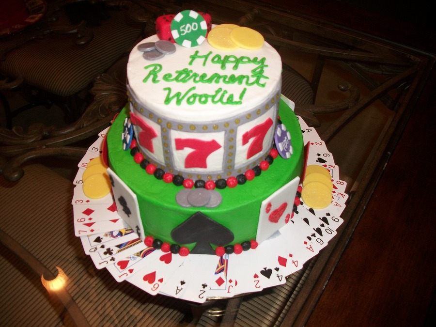 Casino Retirement Cake - CakeCentral.com