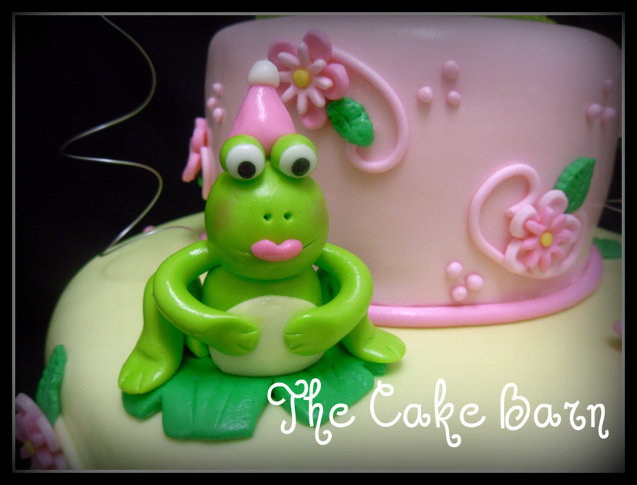 Princess Frog Themed First Birthday Cake - CakeCentral.com