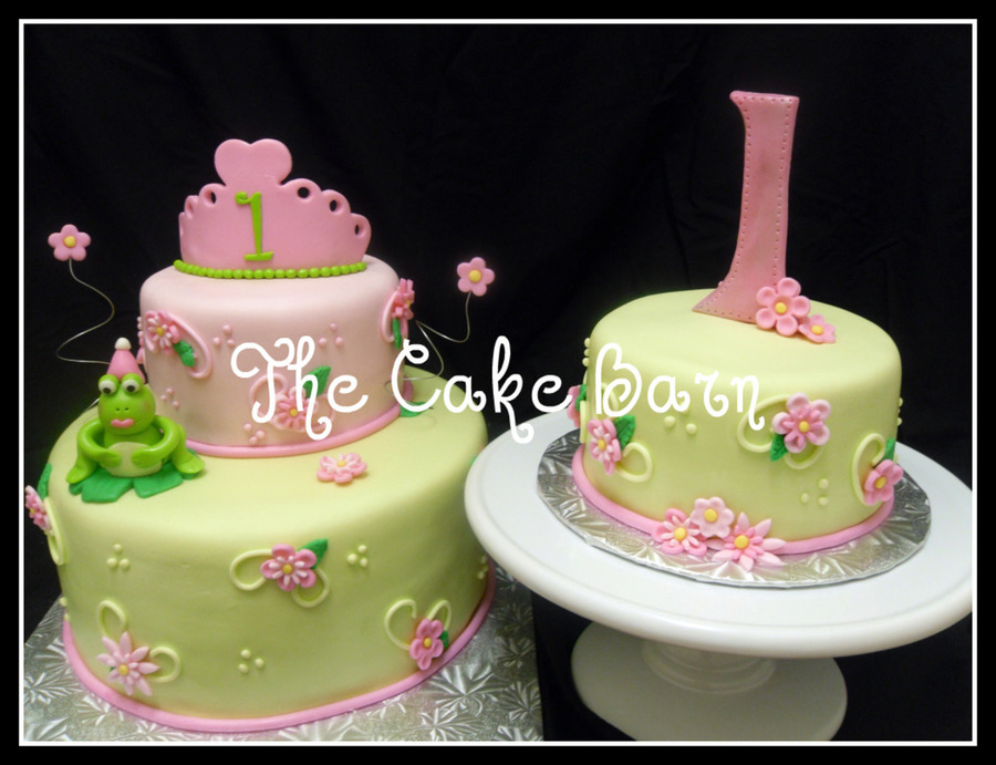 Princess Frog Themed First Birthday Cake - CakeCentral.com