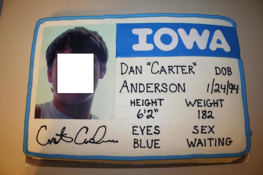 16Th Birthday Driver's License - CakeCentral.com