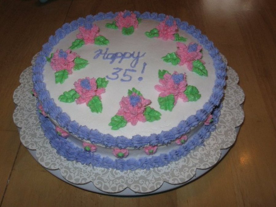 Simple Flower Cake - CakeCentral.com