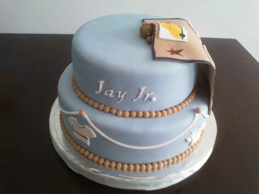 Jay Jr. Baby Shower Cake - CakeCentral.com