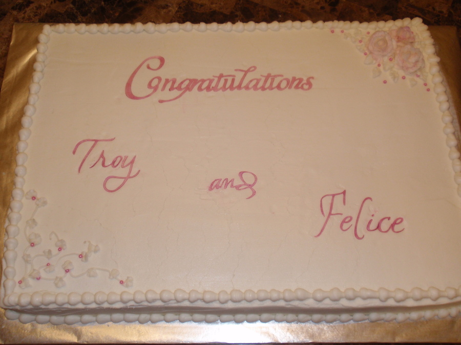 Wedding Sheet Cake - CakeCentral.com