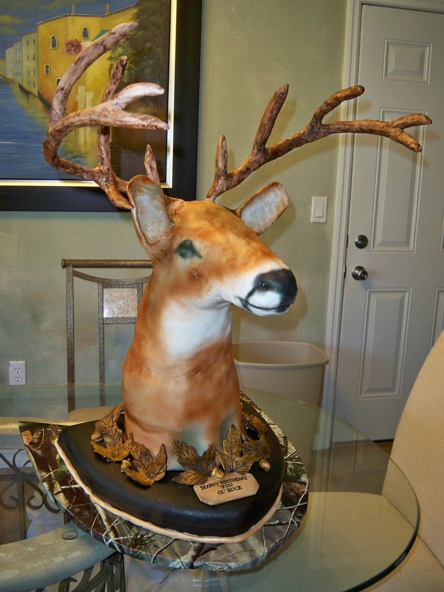 My 8Th Cake Deer Mount Cake - CakeCentral.com