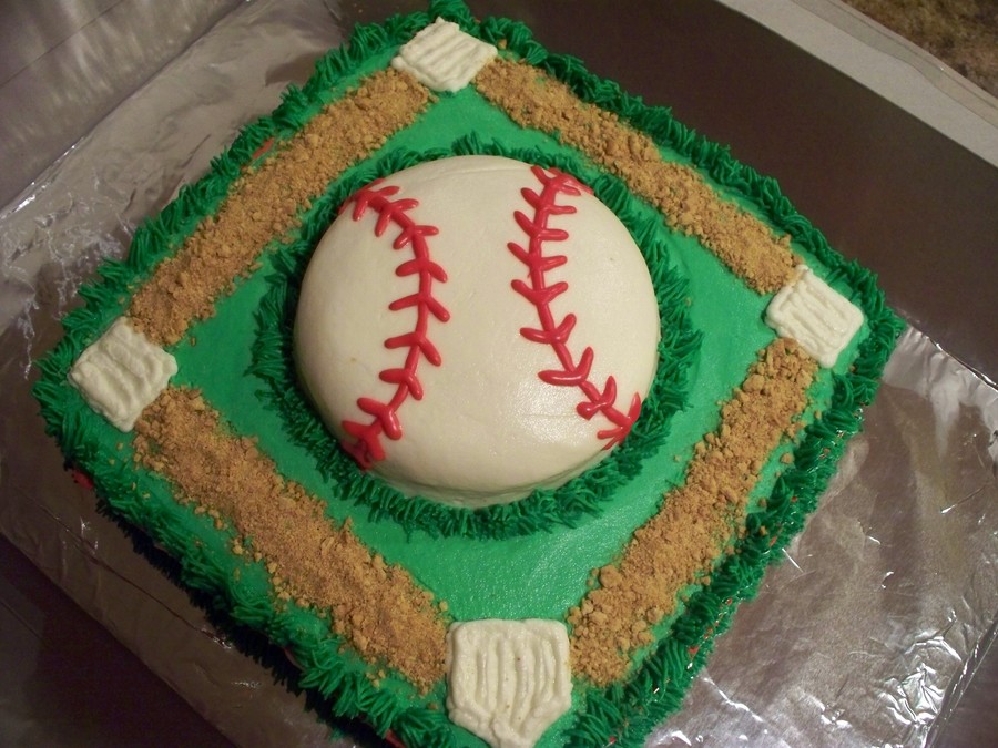 Baseball Theme Birthday Cake!!! - CakeCentral.com