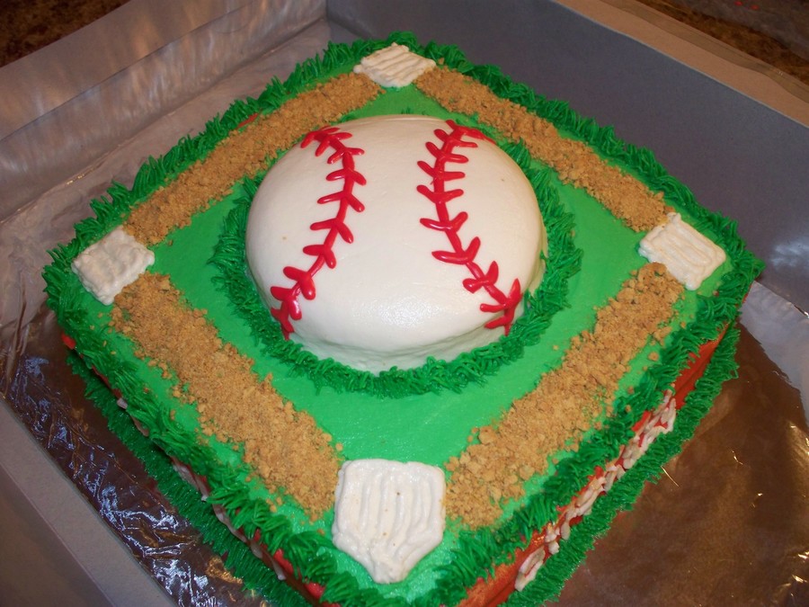 Baseball Theme Birthday Cake!!! - CakeCentral.com