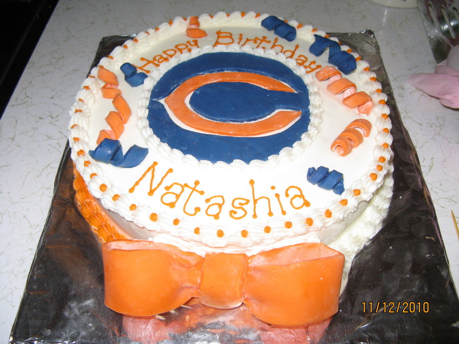Chicago Bears Girly Cake - CakeCentral.com