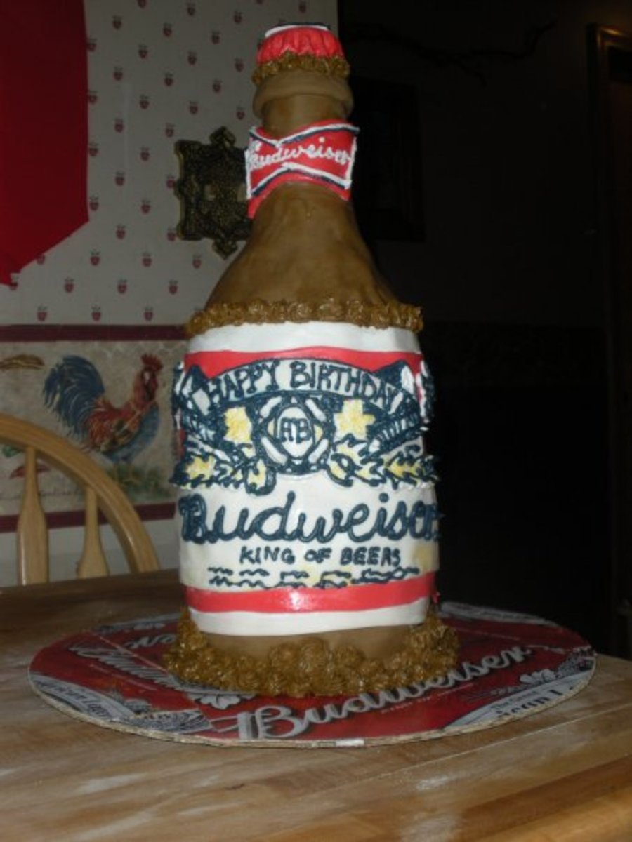 Budweiser Bottle Cake - CakeCentral.com