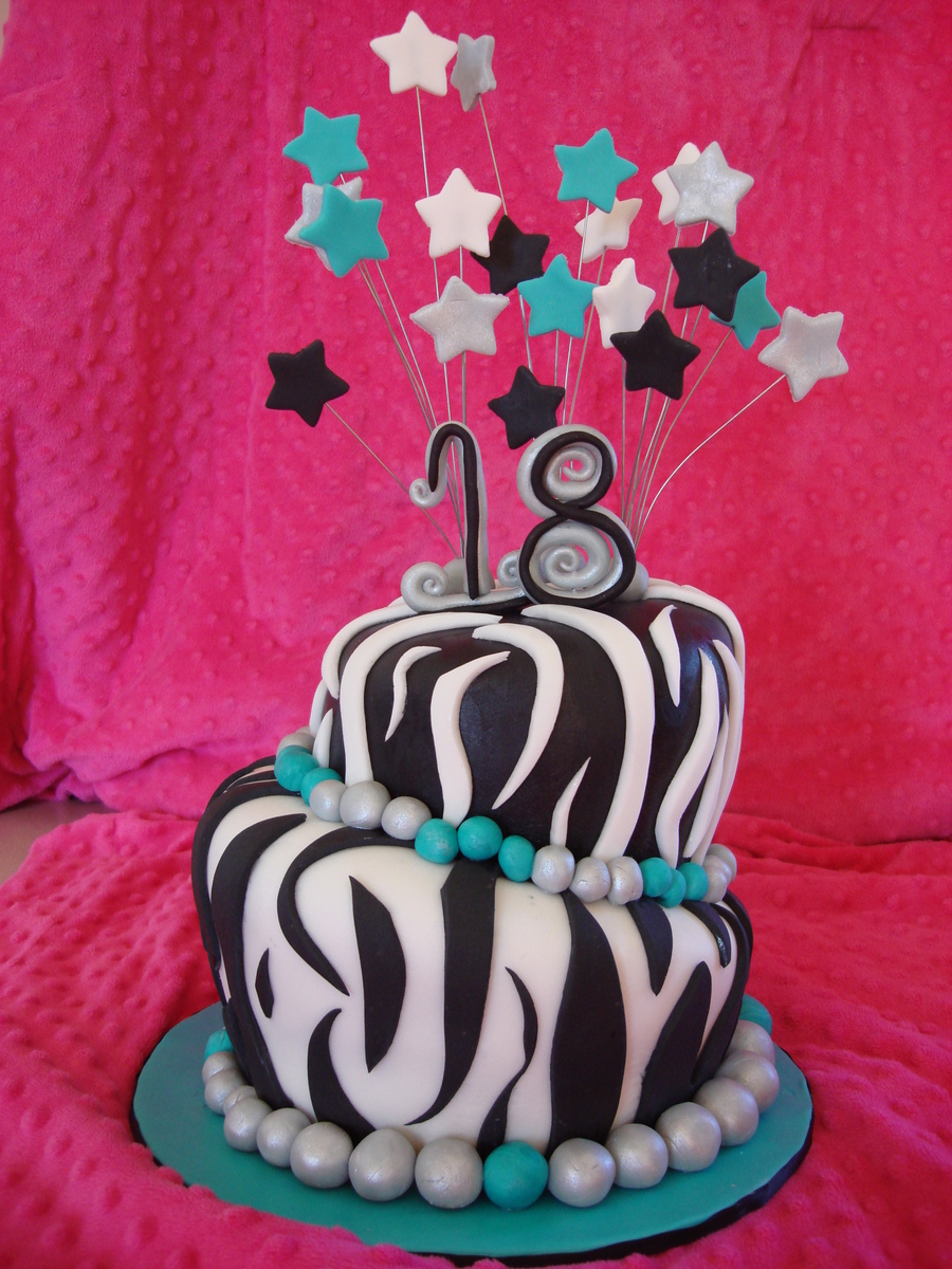 Zebra Print 18Th Birthday - CakeCentral.com