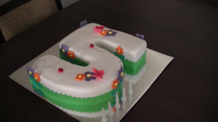 Number Five Birthday Cake - CakeCentral.com