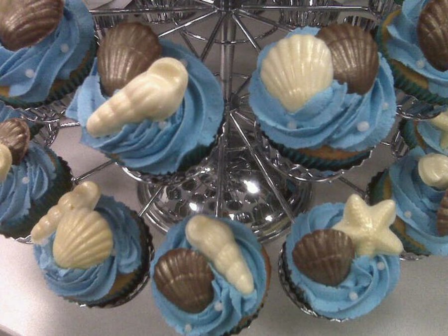 Chocolate Sea Shells Cupcakes - CakeCentral.com